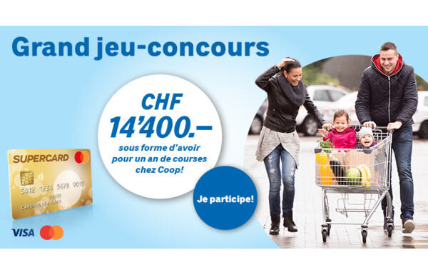 Concours : Gagnez 1 an de courses chez Coop d'une valeur de CHF 14'400 ...